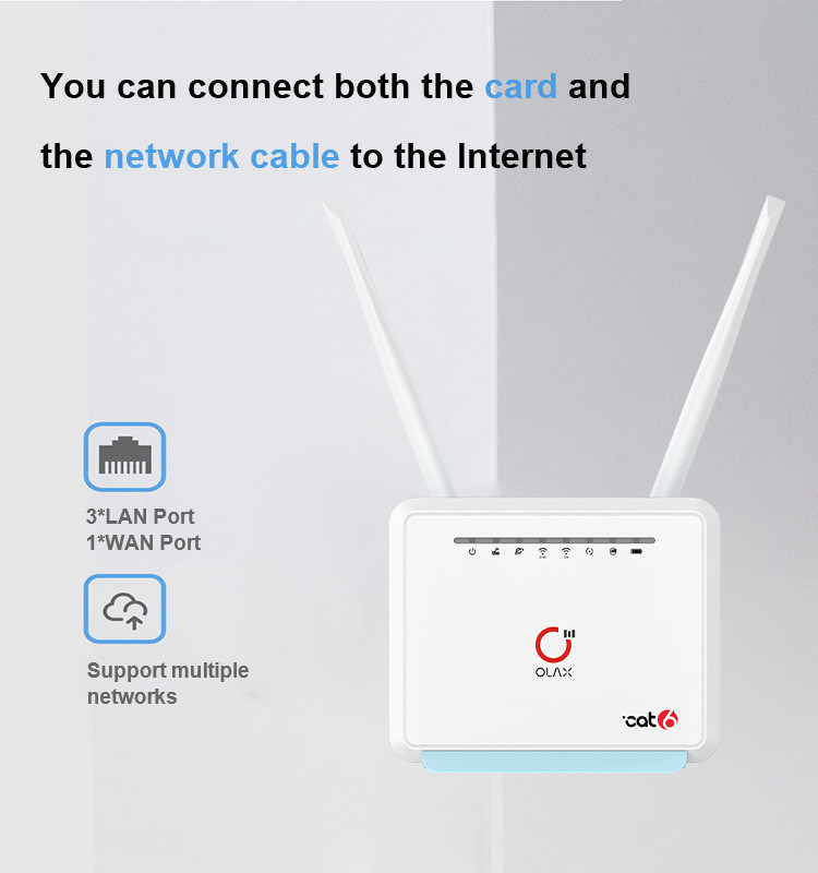 OLAX MC80 B1/3/7/8/20/28/38/40 /41 4 Lan Ports 4G Universal wifi router ...