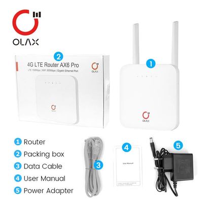 OLAX AX6 Pro 4G Router Unlocked 300Mbps Wireless CPE Router CAT4 Mobile ...