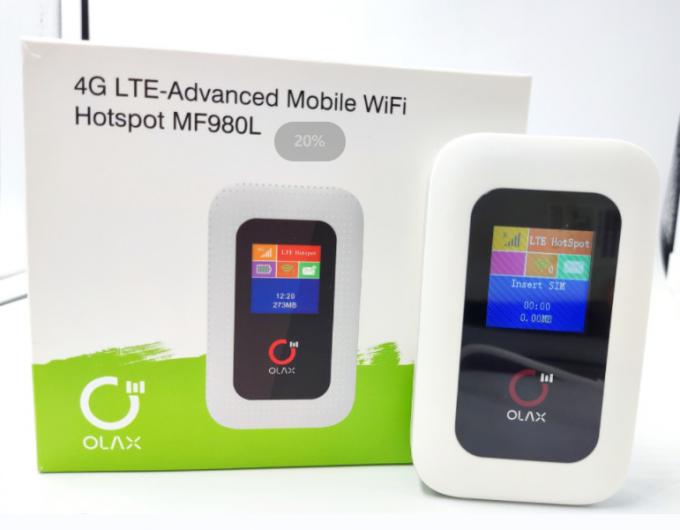 802.11b/G/N Pocket Hotspot 4G Wireless Routers With Screen OLAX MF980L ROHS